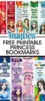 15 Free Printable Rainbow Princess Bookmarks
