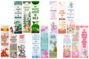15 Cute Dragon Free Printable Bookmarks – Marketing Artfully