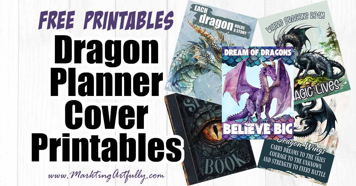 Free Printable Dragon Planner Covers – Marketing Artfully