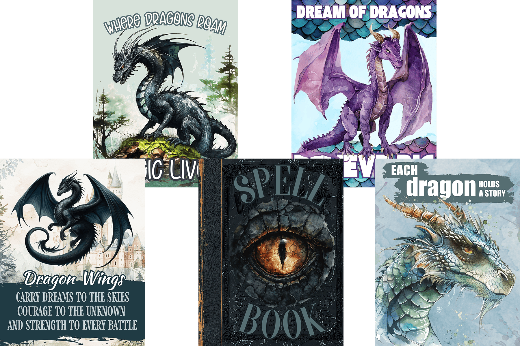 Free Printable Dragon Planner Covers