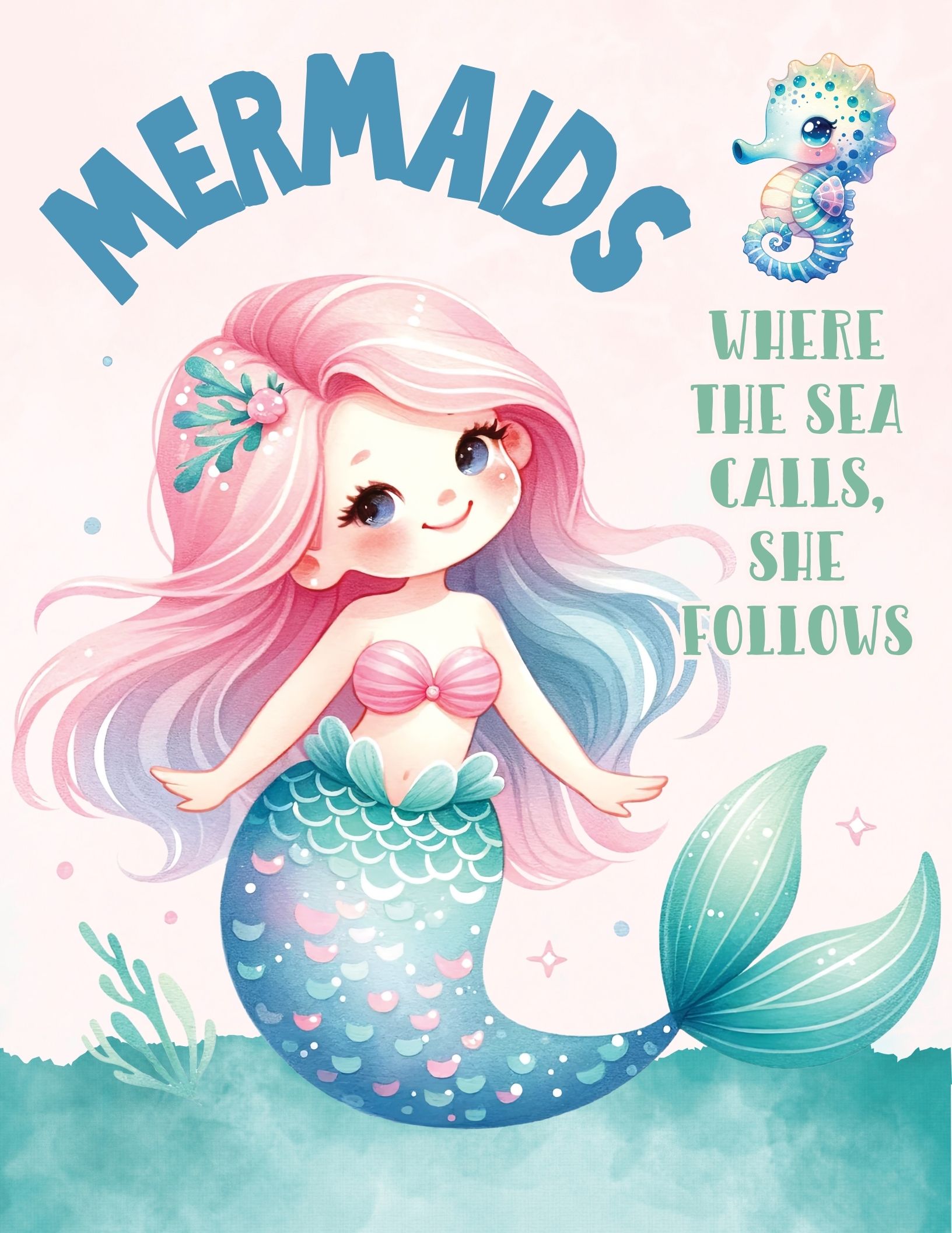 5 Free Mermaid Planner (or Journal) Covers