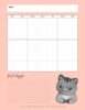 5 Printable Cat Planner Pages – Monthly Planner Ideas – Marketing Artfully