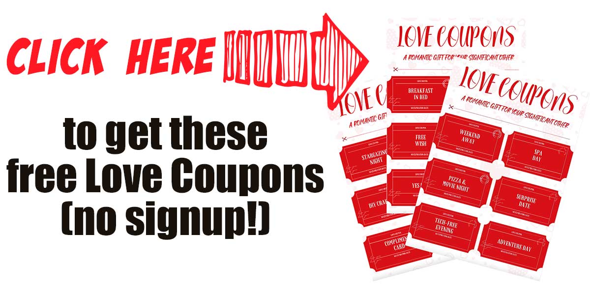 Free Valentines Day Love Coupons