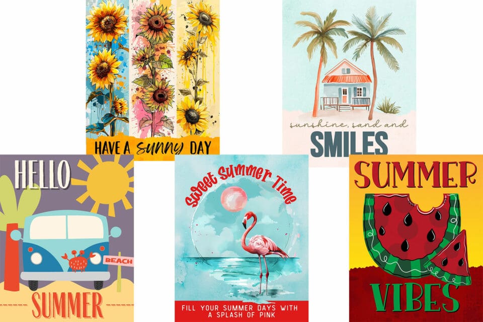 5 Free Fun Summer Planner Covers Printables