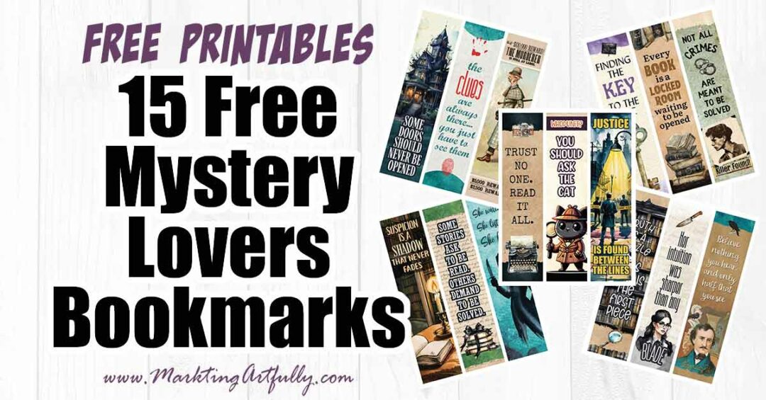 15 Free Printable Bookmarks for Mystery Lovers – Marketing Artfully