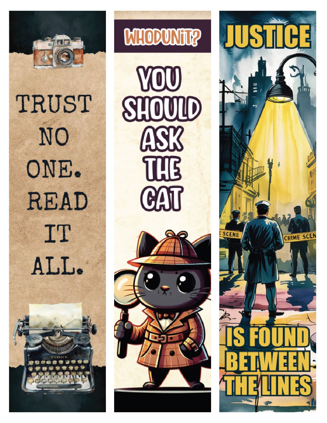 15 Free Printable Bookmarks for Mystery Lovers – Marketing Artfully